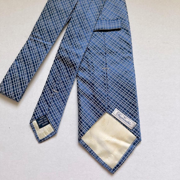 Faconnable | Accessories | Faconnable Blue Hatch Silk Tie | Poshmark